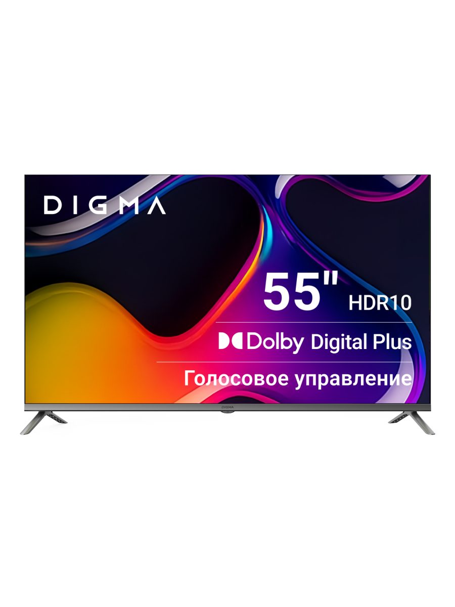 Телевизор LED Digma 55" DM-LED55UBB41 Android TV Frameless Metal т. серебр./серебристый Smart