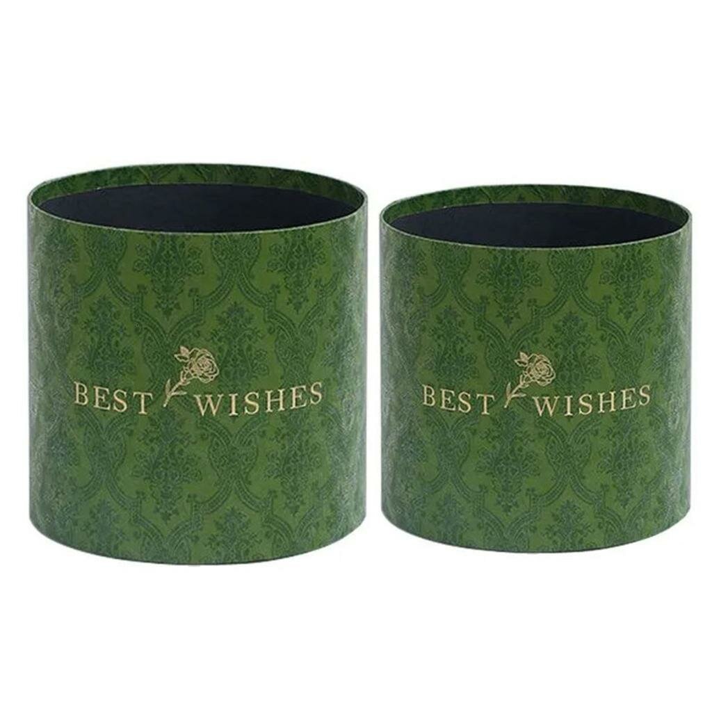 Круглая цветочная корзина, Зеленый