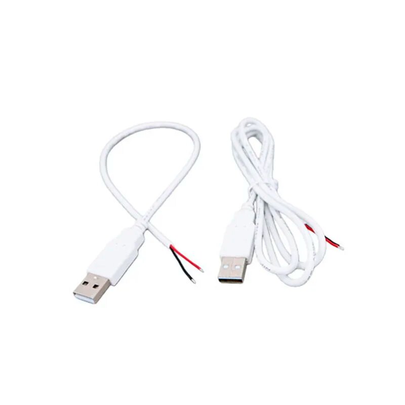 USB кабель 2pin male, белый, 1м — фото 1