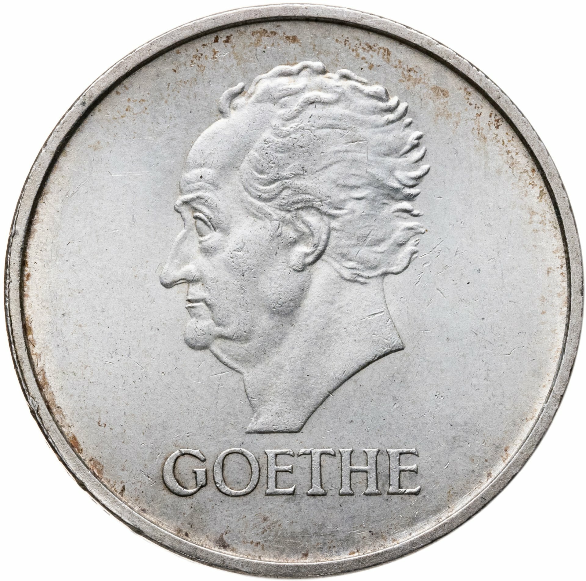 Германия 3 рейхсмарки reichsmark 1932 "100 лет со дня смерти Гёте", Серебро 500, в сохранности AU