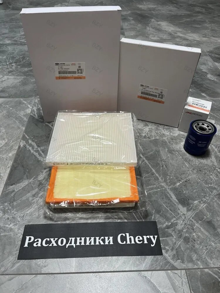 Набор для ТО для JAC j7, JAC js4, Москвич 3, Москвич 6 (салонный, воздушный, масляный) фильтры