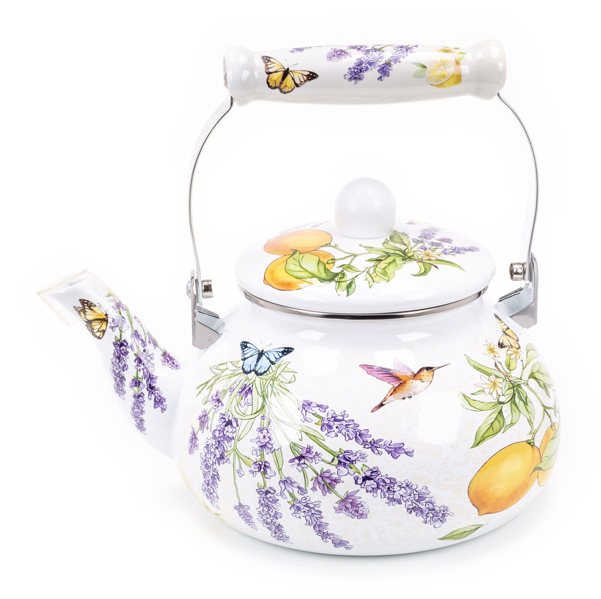 Чайник Agness Прованс Лимоны эмалированный 2,5л