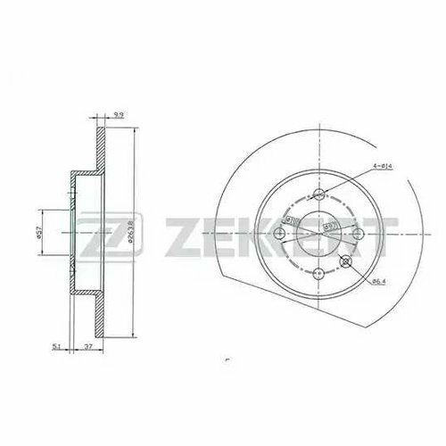 Диск тормозной ZEKKERT BS5293