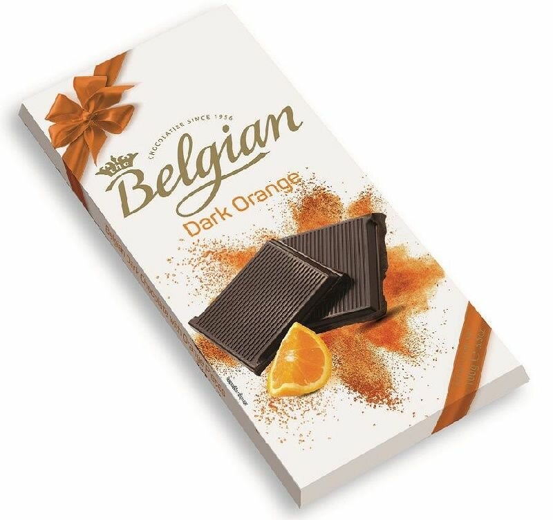 Шоколад THE BELGIAN горький с апельсином /картон/ 100г5