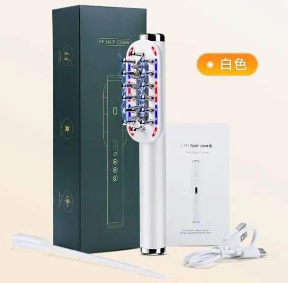 Электрическая массажная расческа для ухода за волосами с аппликатором RF HAIR COMB
