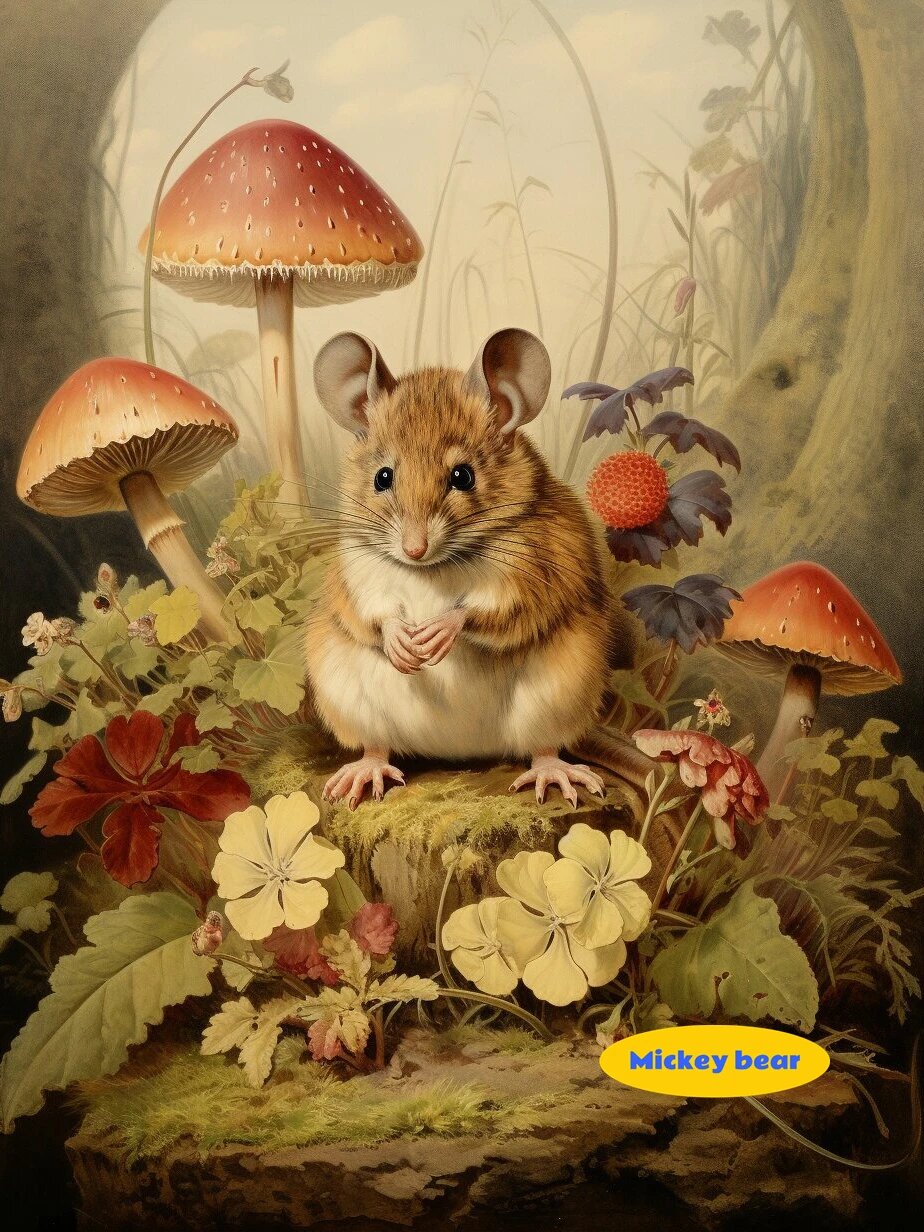 5D Алмазная вышивка "Мышь" 60x45см, Цвет: 1