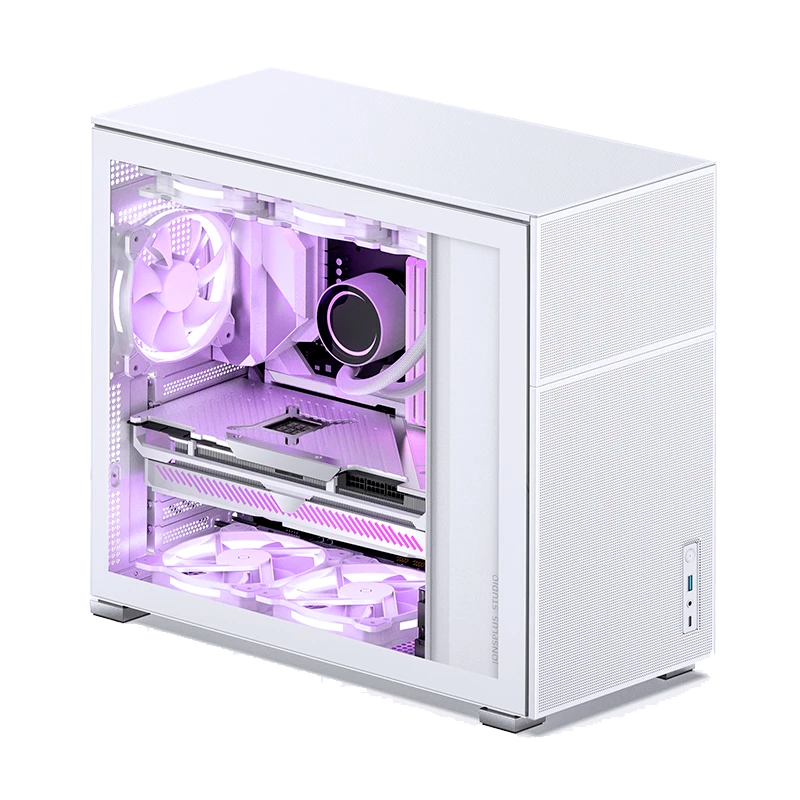Корпус без блока Case JONSBO D41 MESH, Midi-Tower, TG, no fan, 1xUSB-A 3.2 + 1xUSB-C 3.2, ATX, mATX White