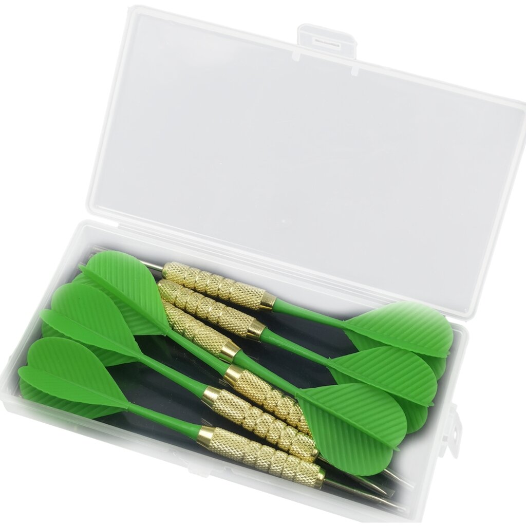 1 набор из 6 специальных дротиков для жестких мишеней для метания дротиков-зеленый