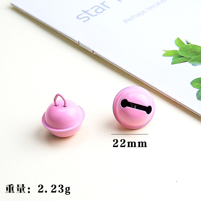 22-миллиметровые окрашенные металлические колокольчики в ярких цветах, аксессуары для рукоделия, подходят для брелоков, подвесок, ошейников для домашних животных, декоративных мелких предметов, креати