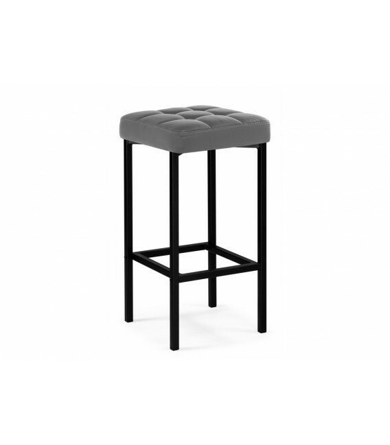 Cтул барный Gate кожзам темно-серый / черный матовый 9614944