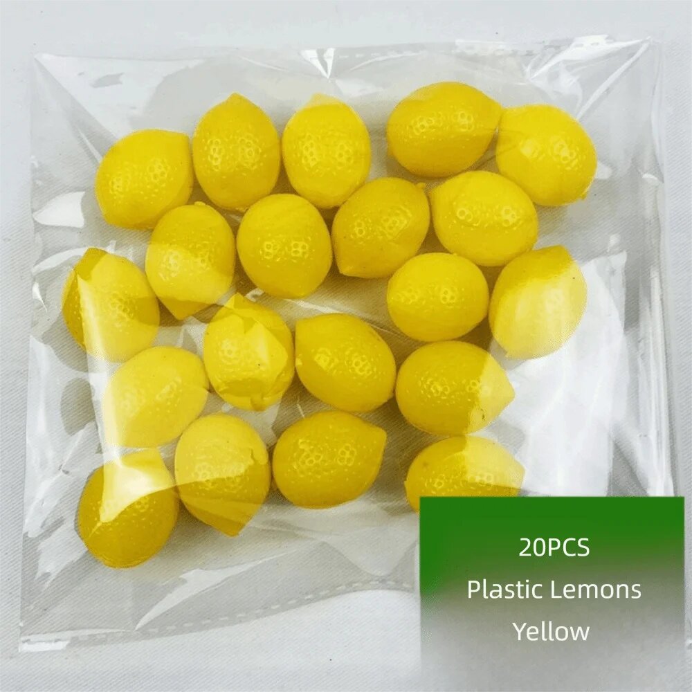 20шт Пластиковые лимоны желтого цвета, Lemon 1