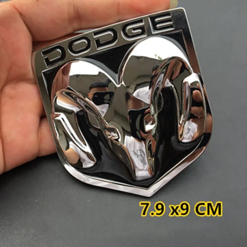 Металлическая наклейка Dodge RAM, 7.9x9 см, цвет Big