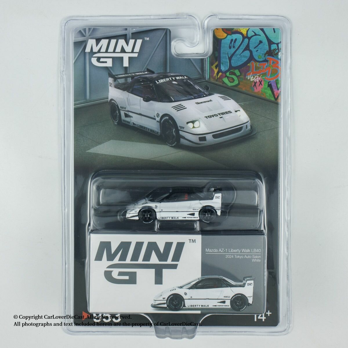 MINI GT x Majorette, литая коллекционная машинка 1:64(953-Mazda AZ-1)