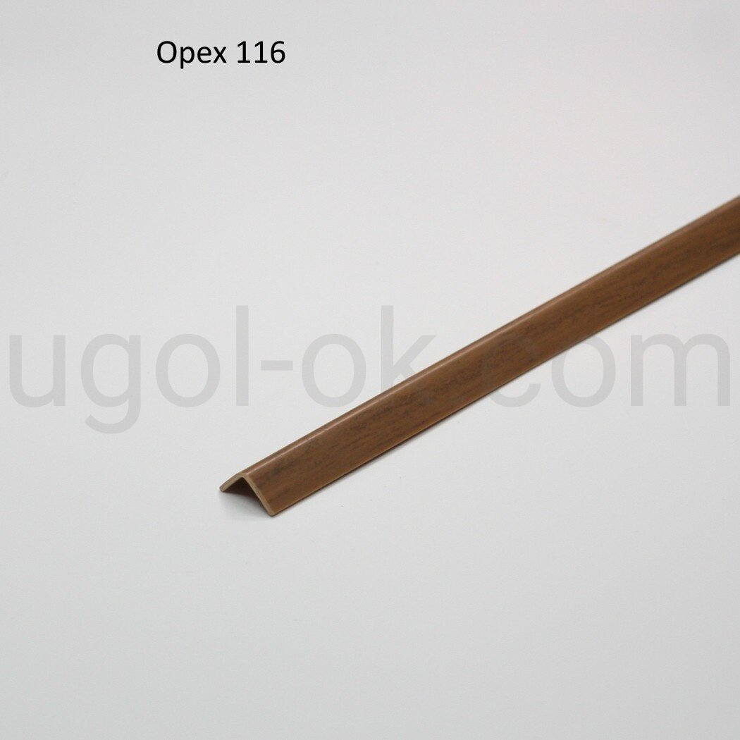 Уголок отделочный 10*10*1 мм ПВХ 2,75м орех 116 (50) бренд Cezar