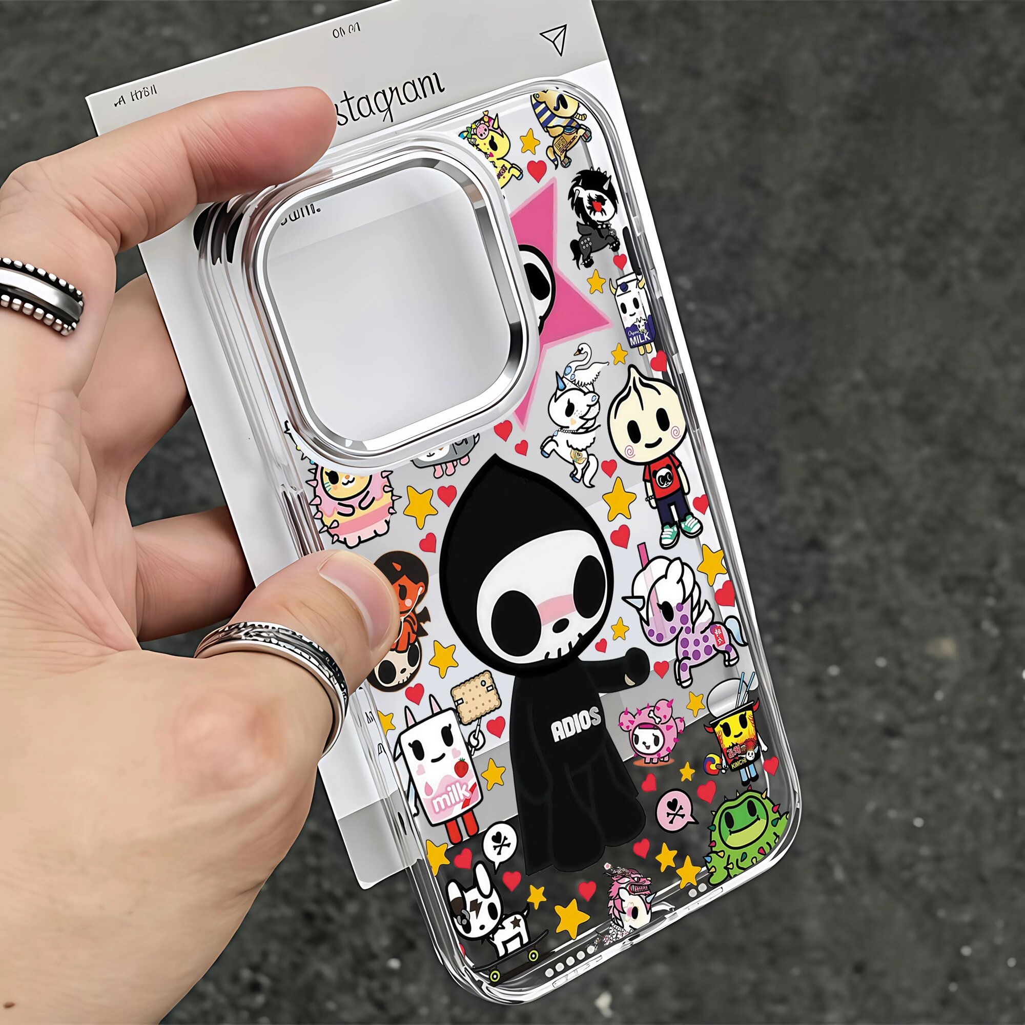 Прозрачный мягкий чехол с мультяшными Токидоки для iPhone 17, 16e, 16, LYK-310HKX325A3, iPhone 12