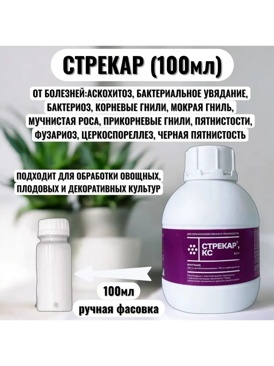 Стрекар КС Бактофунгицид от смешанных заболеваний 100 мл (фасовка)