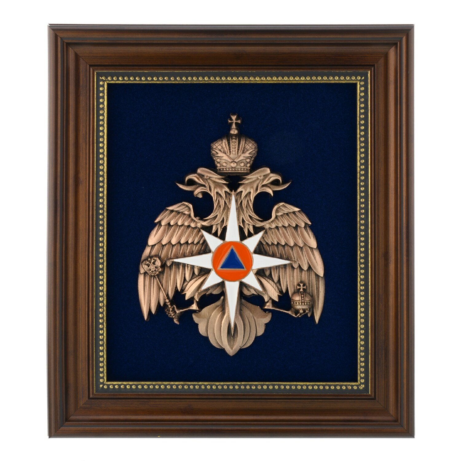 101544 /ПЛ-32 Гальванопластика Плакетка "герб МЧС" малая 19*23