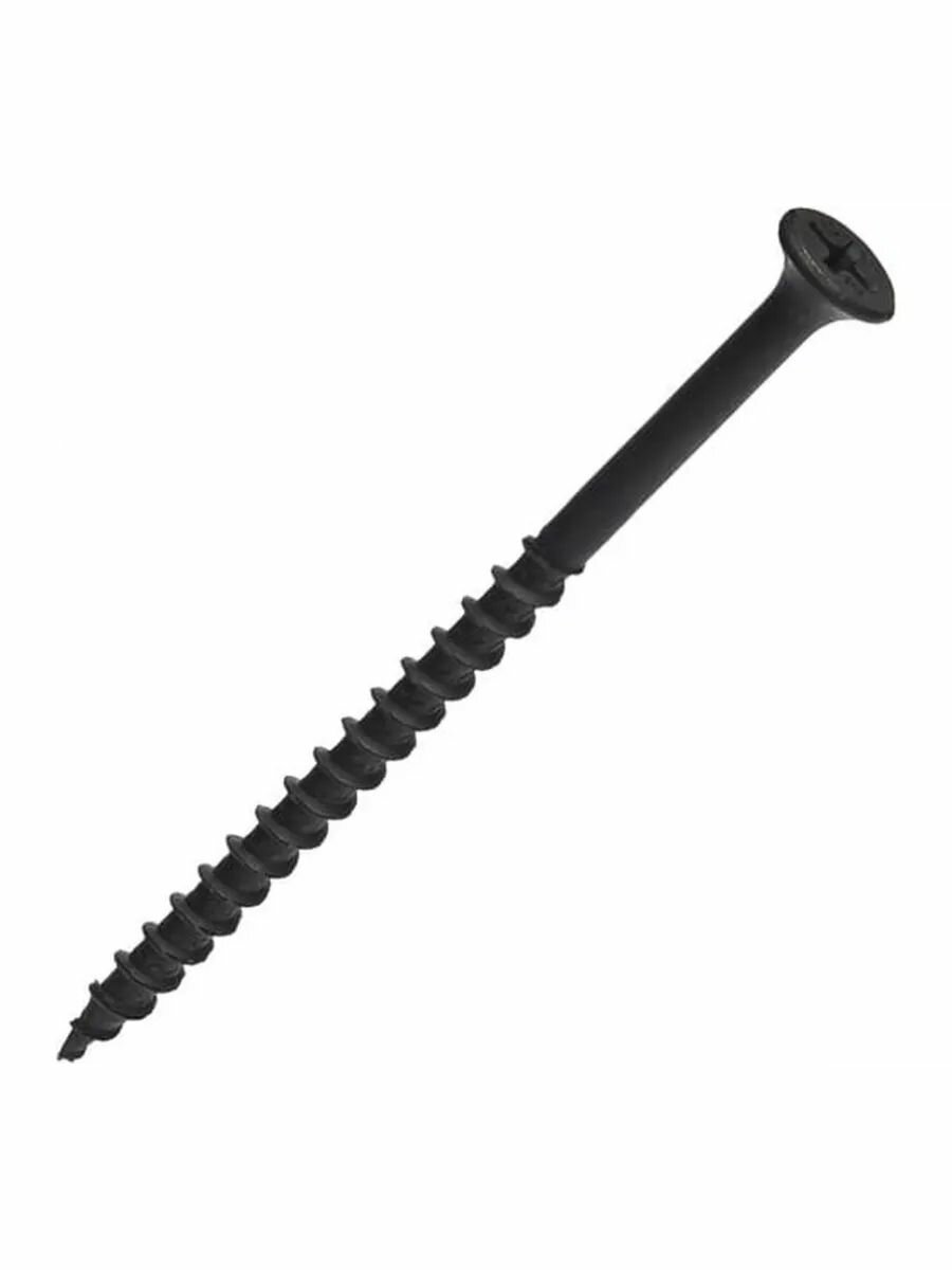 Саморез гипсокартон/дерево 4,2х75 черный код screw-GD-75 Крепдил (1 кг.)