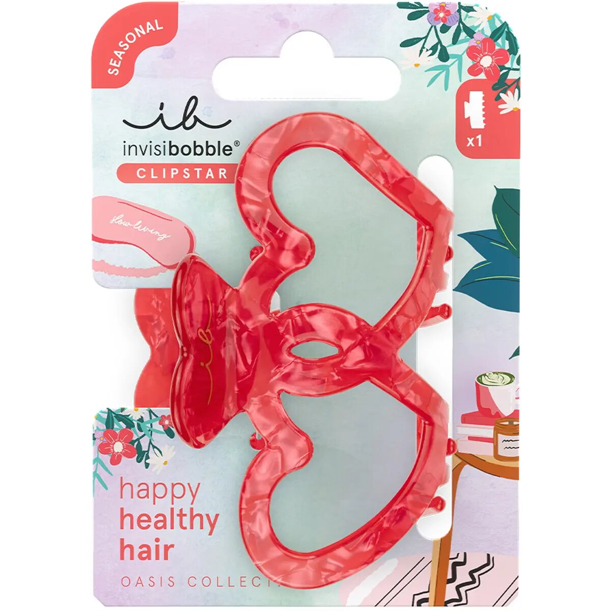 Заколка-краб Oasis Lovers Nest Invisibobble Clipstar, для густых и кудрявых волос, размер M