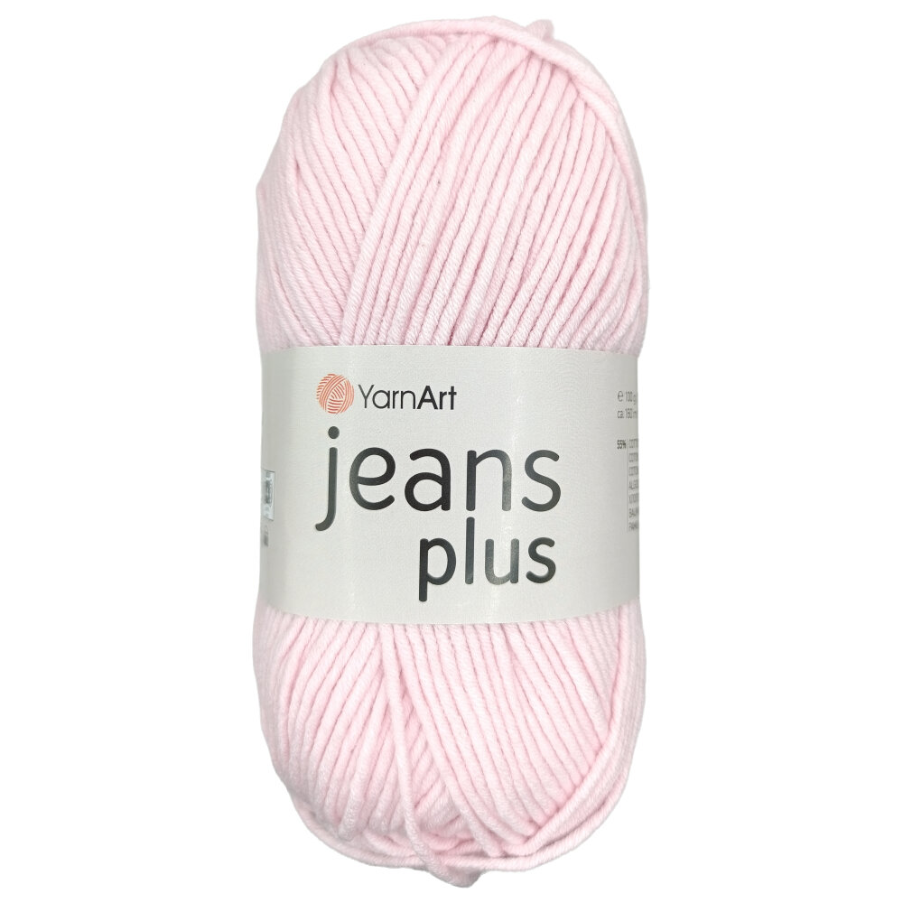 Пряжа для вязания YarnArt Jeans plus 74 светло-розовый 100 гр/160 м 55% хлопок, 45% полиакрил
