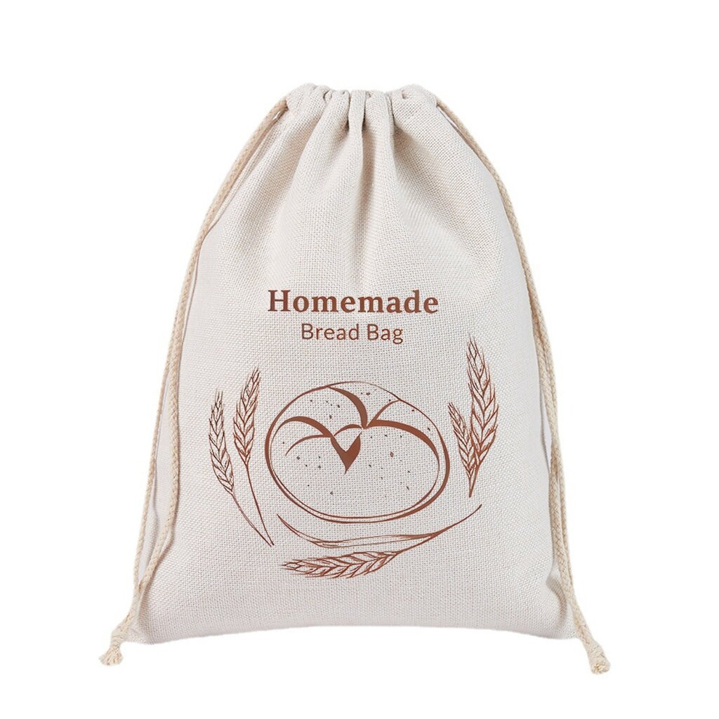 Многоразовый мешок для хлеба на шнурке, упаковка для багета, карман для пачки хлопка и льна-выкройка 2