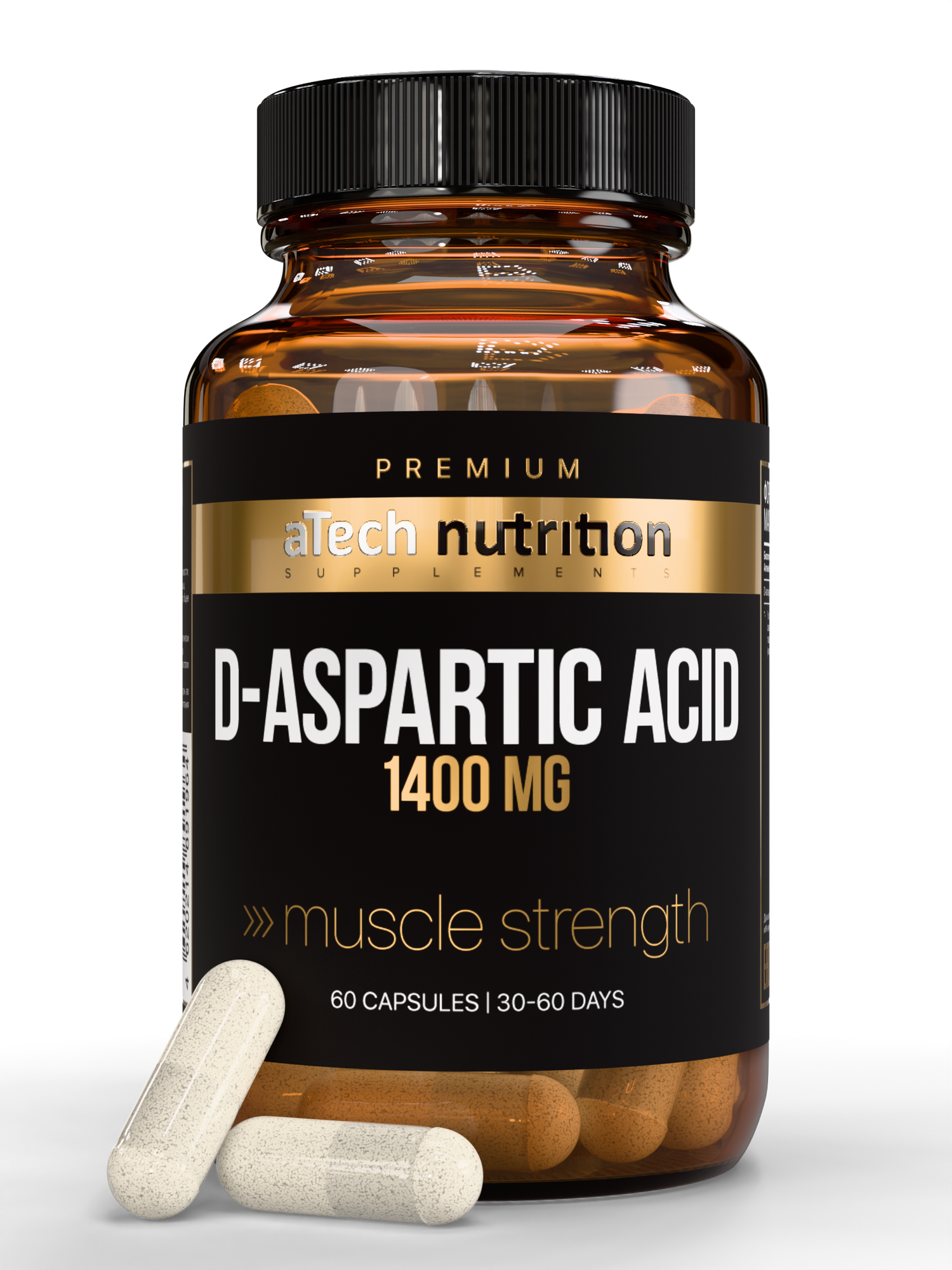 Д-аспарагиновая кислота DAA, aTech nutrition PREMIUM 60 капсул