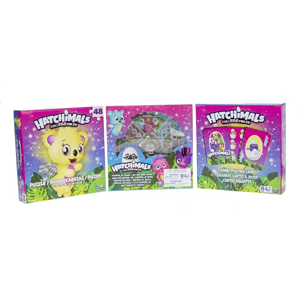 Набор настольных игр "Hatchimals" Пазл+Игра+Карты для игры в Джамбо