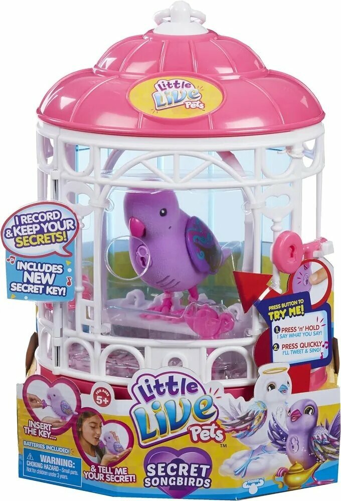 Little Live Pets Птичка, черепаха Интерактивные игрушки, подарки для детей