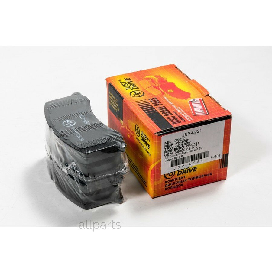 JUST DRIVE JBP0221 Колодки тормозные, передние D9025