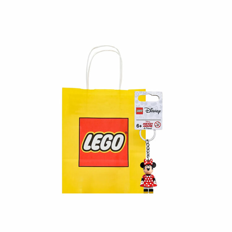 Брелок унисекс LEGO Minnie Mouse Building Blocks, Minnie Keychain+Paper Shopping Bag