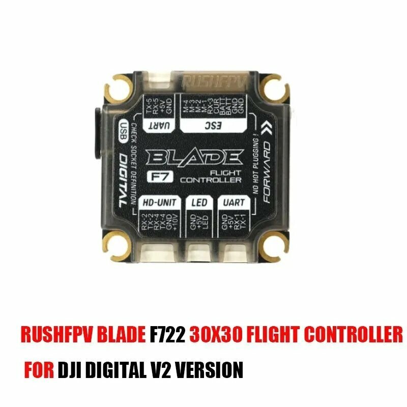 Видео передатчик RUSH BLADE V2 Stack F722 Analog Digital Extreme 60A 128K BLHELI32 4в1 ESC
