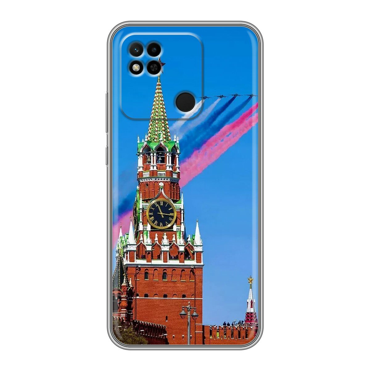 Чехол для Xiaomi Redmi 10A с принтом Флаг России (Сяоми Редми 10А)