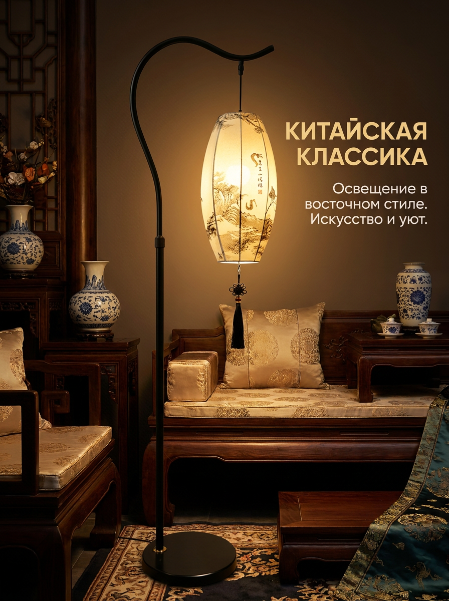 KNOW EASY-Напольный светильник Торшер в новом китайском стиле