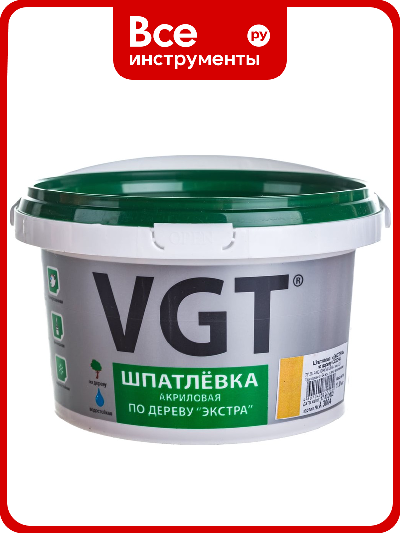 Шпаклевка по дереву Экстра Сосна 1 кг VGT 3195