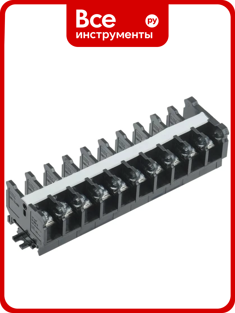 Блок зажимов IEK БЗН TK-060 10 мм2 60А на DIN-рейку 10 пар YZN43-10-010-K02