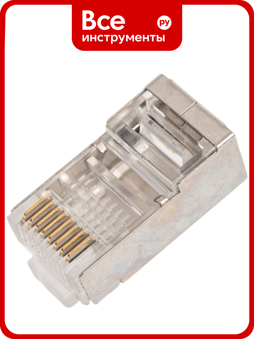 Экранированный коннектор rj-45 Ripo cat.5e, покрытие 3мкд, для экранированного кабеля модели