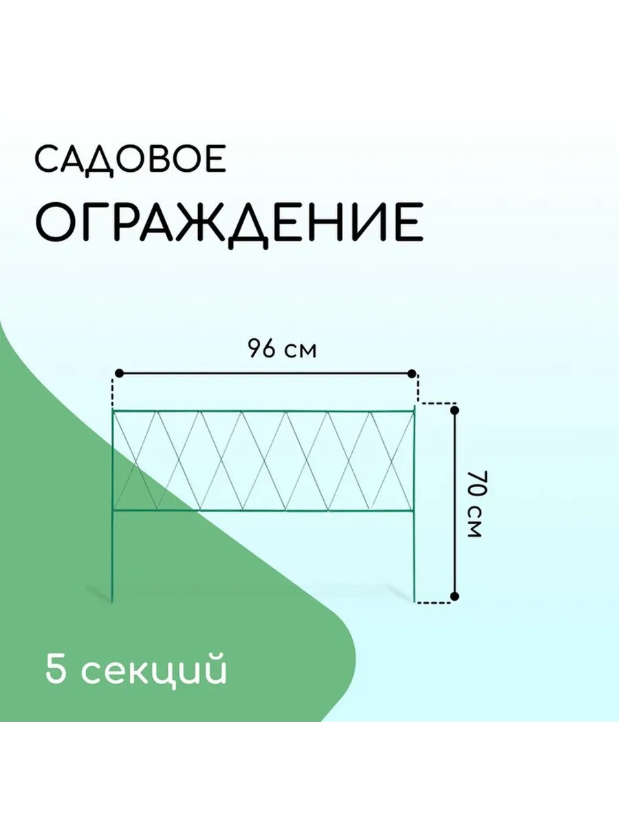 Декоративное металлическое ограждение 70х482 см