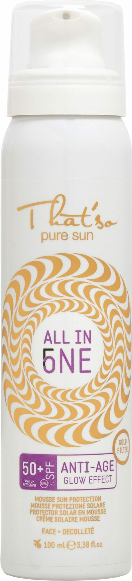 That’so Антивозрастной солнцезащитный мусс SPF50+ All In One SPF50+ Anti-Age Mousse Sun Protection 300g