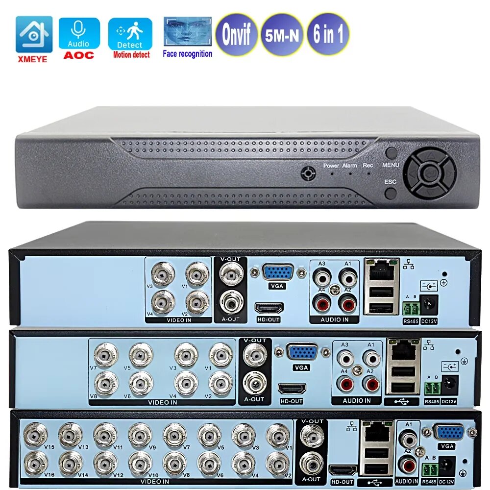Xmeye 8CH 5MP 1080P NVR, EU Plug
