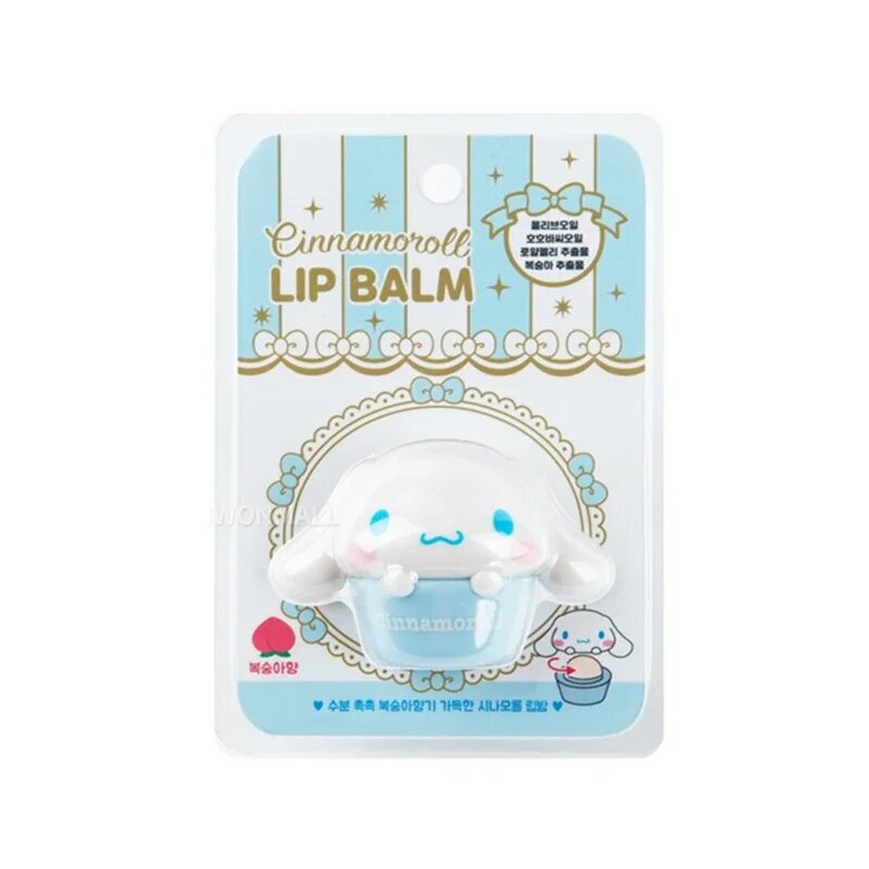 Бальзам для губ Sanrio Hello Kitty My Melody Cinnamoroll MINISO Светло-голубой, Cinnamoroll