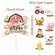 Набор для торта "Ферма", 8шт, Cake topper8pcs