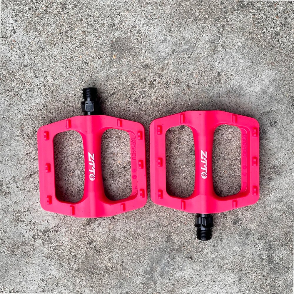 Педали ZTTO Ultralight 218г черные пластиковые Розовый, M904B