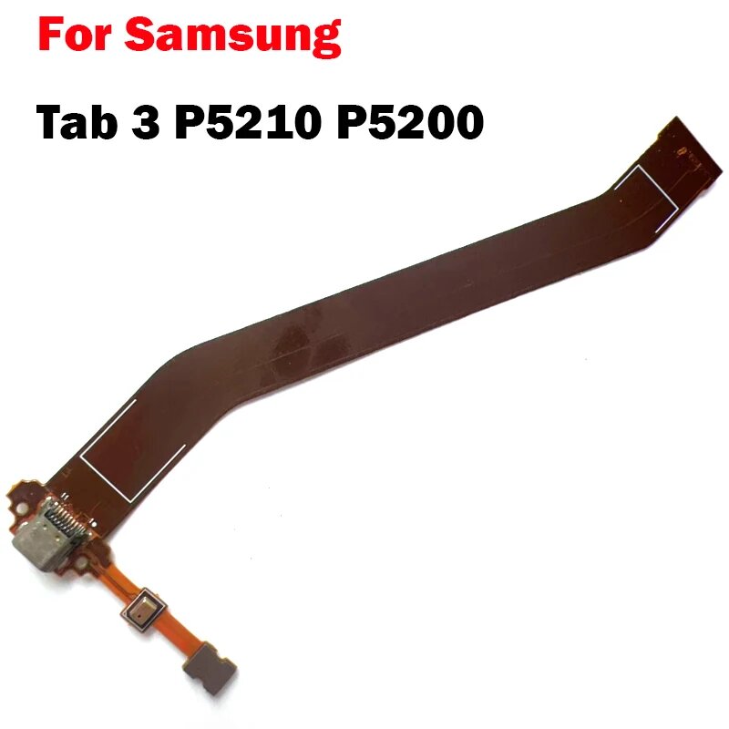 Для Samsung Galaxy Tab 3 P5210 P5200: USB-плата зарядки, гибкий кабель для док-станции, запчасти для ремонта