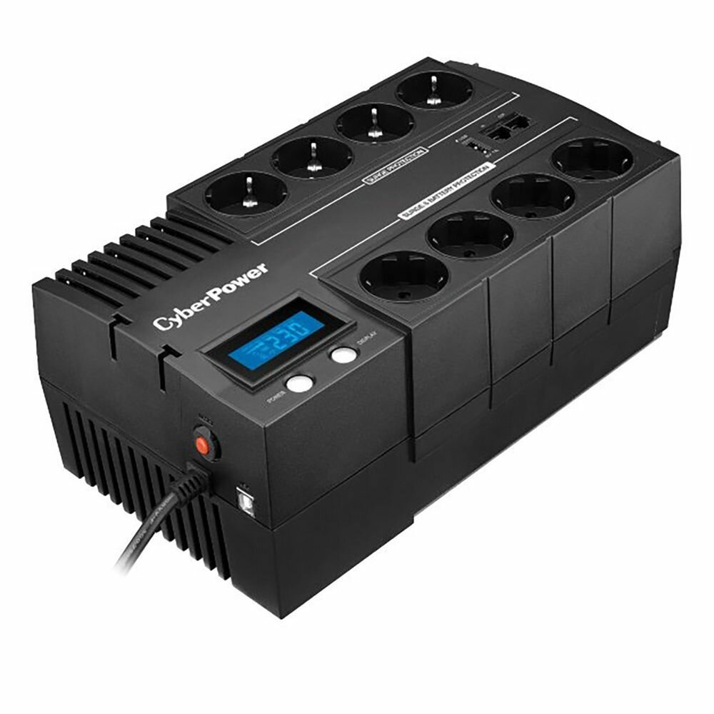 ИБП Line-Interactive CyberPower BR1000ELCD 1000VA/600W USB/RJ11/45/USB charger A (4+4 EURO)
