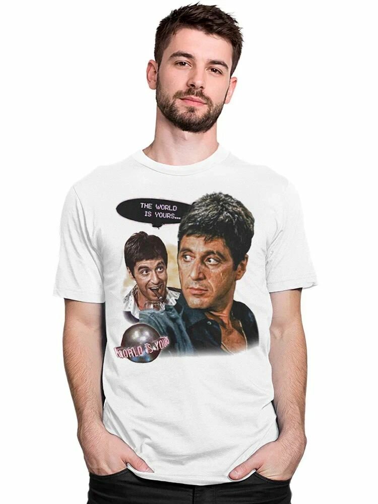 Футболка Dream Shirts Лицо со шрамом / Scarface / Мужская белая M