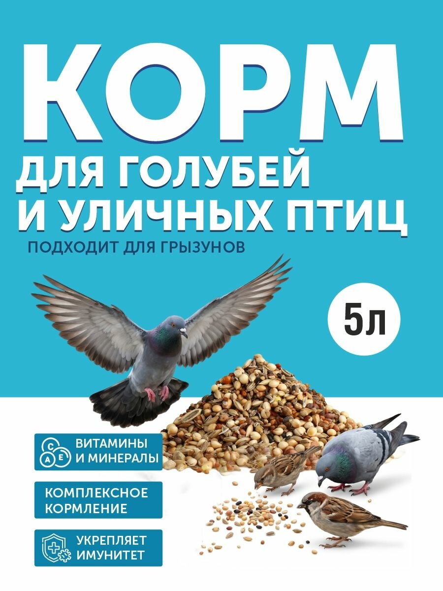 ( 5 литров) Корм для голубей и уличных птиц