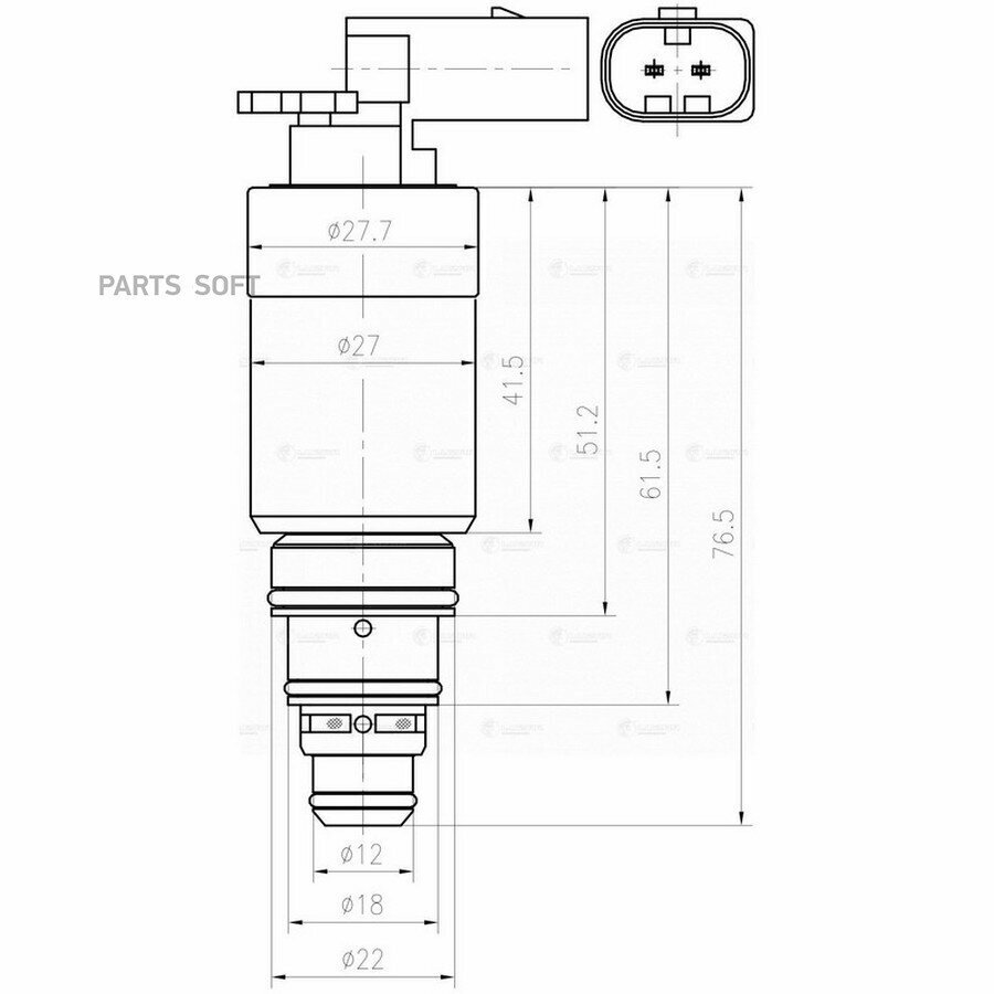 LUZAR LCCV1804 Клапан SKODA OCTAVIA A5 (04-) (тип ZEXEL) (LCСV 1804) регулир. компрессора кондиц.