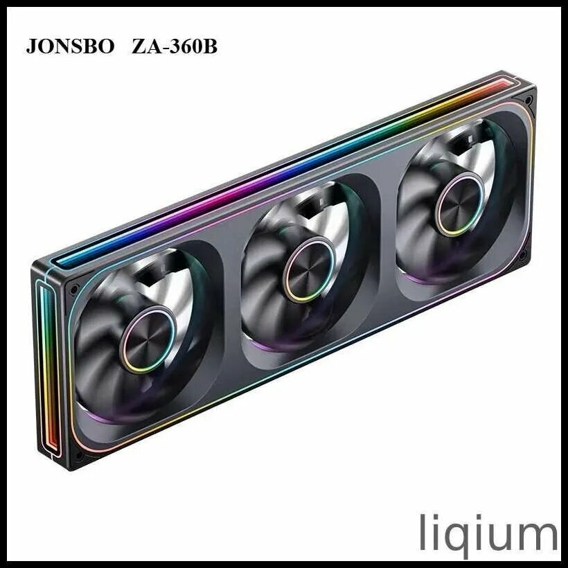JONSBO ZA-120/240/360 Вентилятор шасси для охлаждения компьютера, объем стыка холодной вытяжки 12 см, деревянные передние и задние лопасти вентилятора