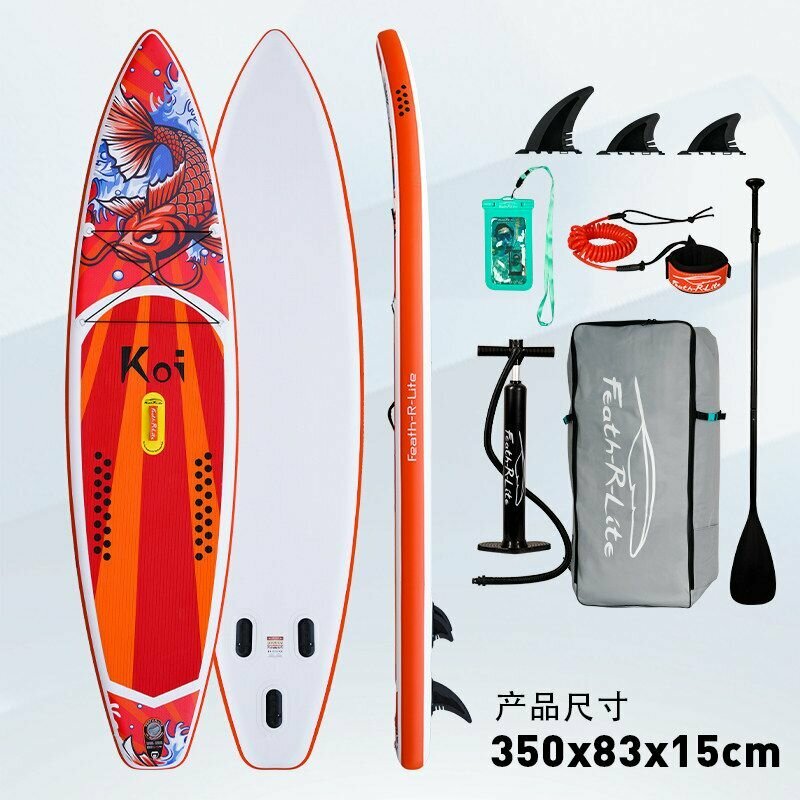 Надувная доска Funwater SUP 380 см для рыбалки и отдыха на воде