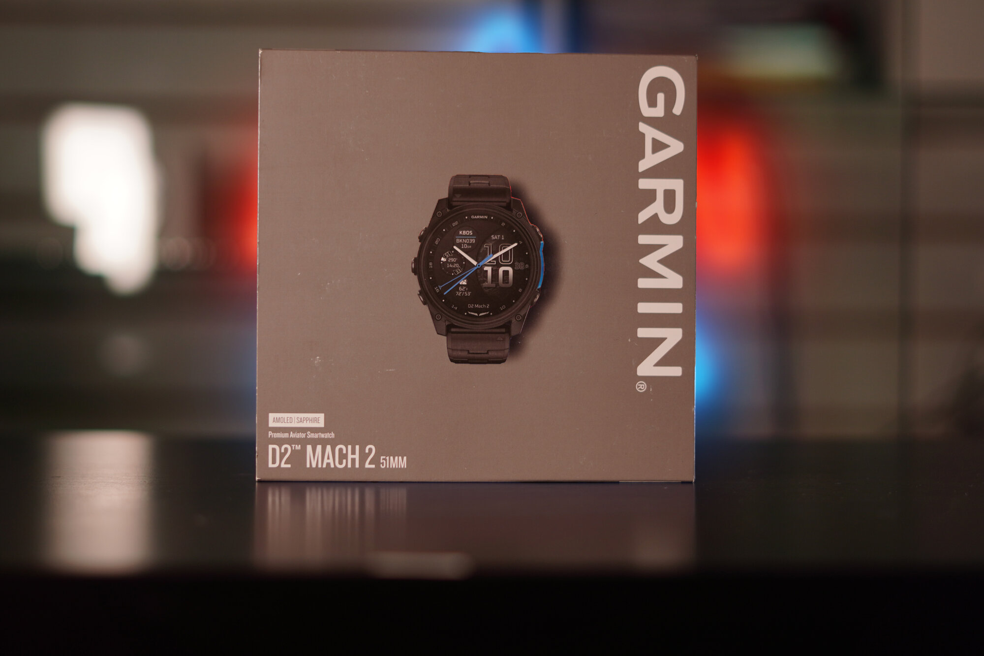 Garmin D2 Mach 2 – 51 mm Carbon Gray DLC Titanium with Vented Titanium Bracelet 010-02905-30